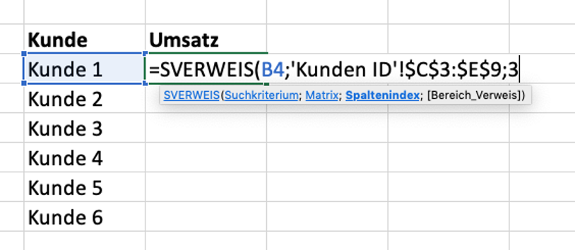 Excel SVERWEIS-Funktion am Beispiel erklärt
