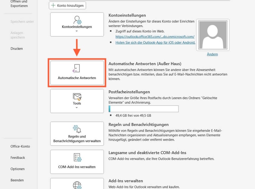 Abwesenheitsnotiz in Outlook einrichten (inkl. Vorlage)