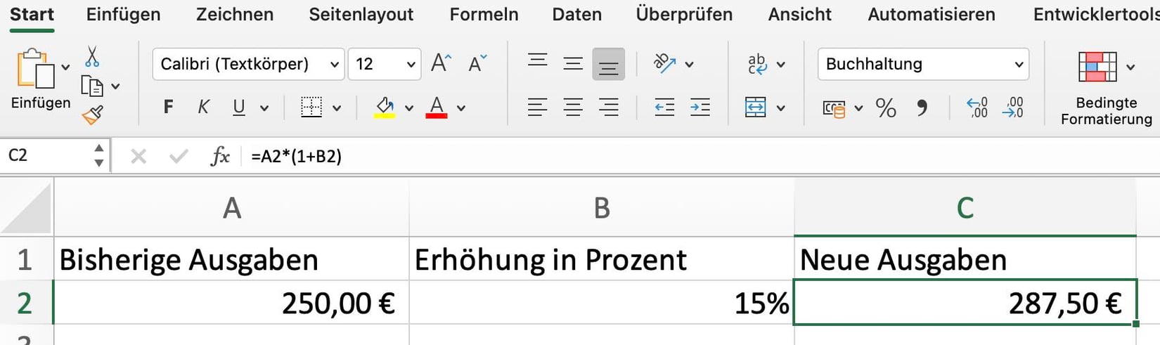 Prozentrechnung in Excel: So gelingt's (inkl. Beispiele)