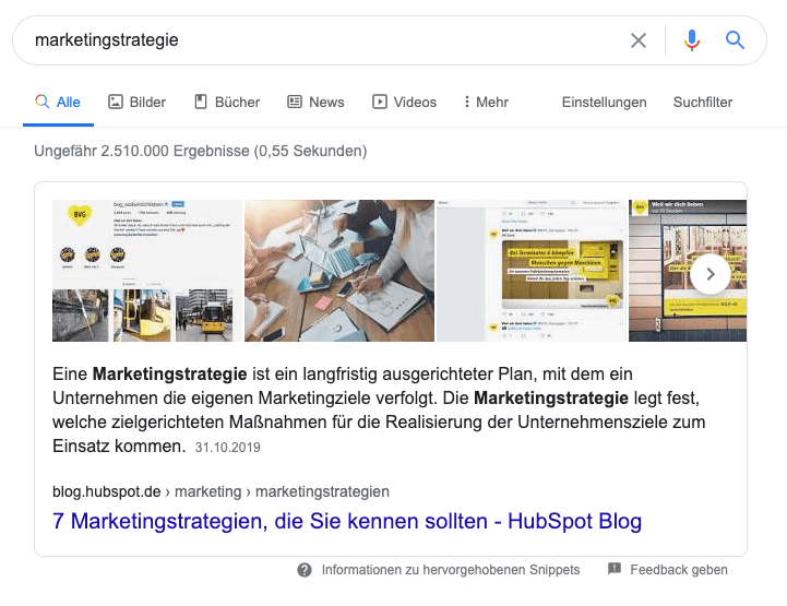 So landen Sie im Featured Snippet