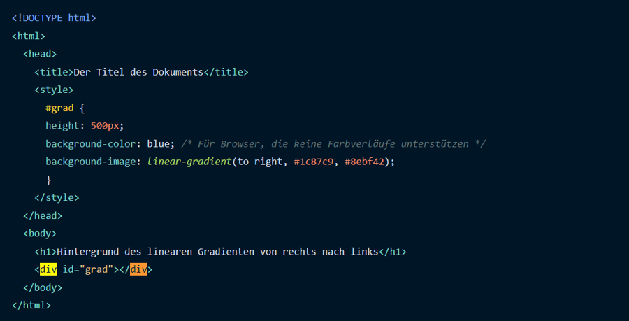 HTML-Hintergrundfarbe festlegen und ändern: So gehen Sie vor
