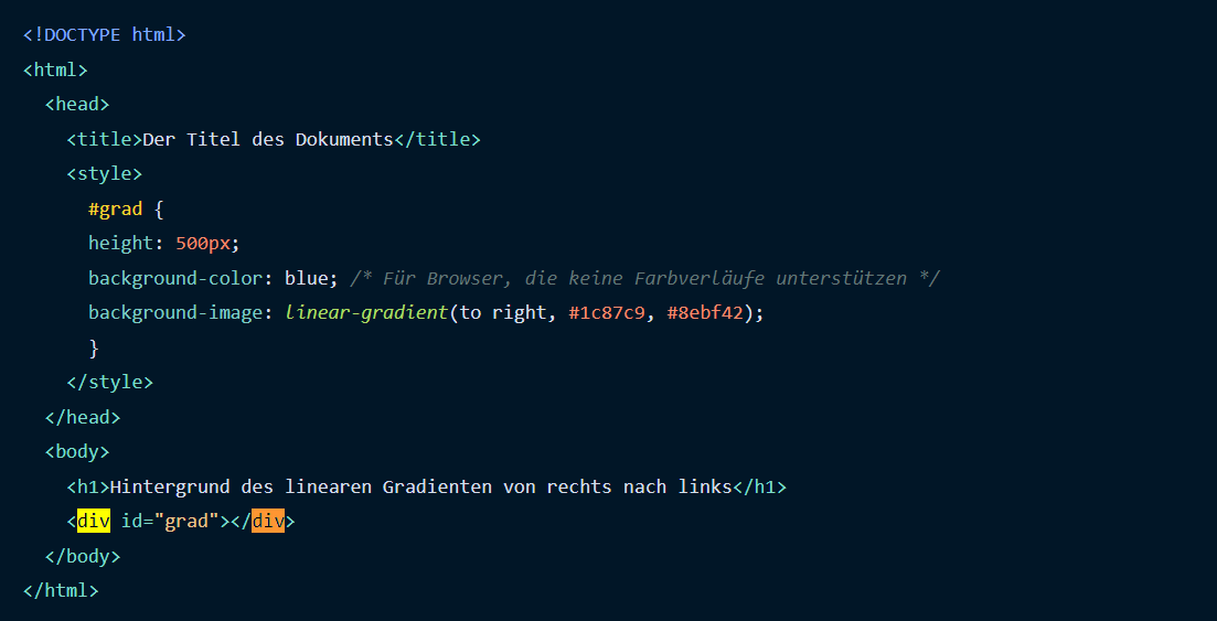 HTML-Hintergrundfarbe festlegen und ändern: So gehen Sie vor