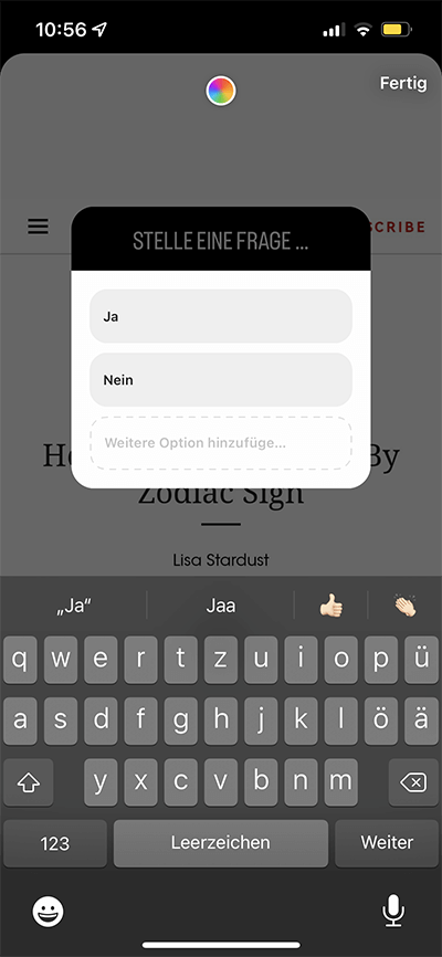 Instagram-Umfrage erstellen und Ergebnisse teilen: So geht's